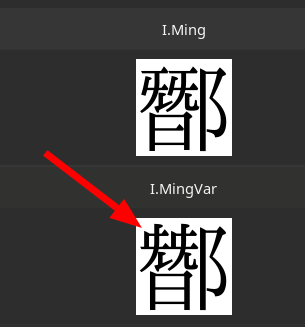 Some stylistic discrepancies · Issue #103 · ichitenfont/I.Ming · GitHub