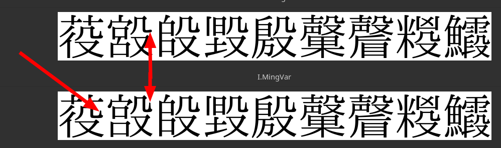 Some stylistic discrepancies · Issue #103 · ichitenfont/I.Ming · GitHub