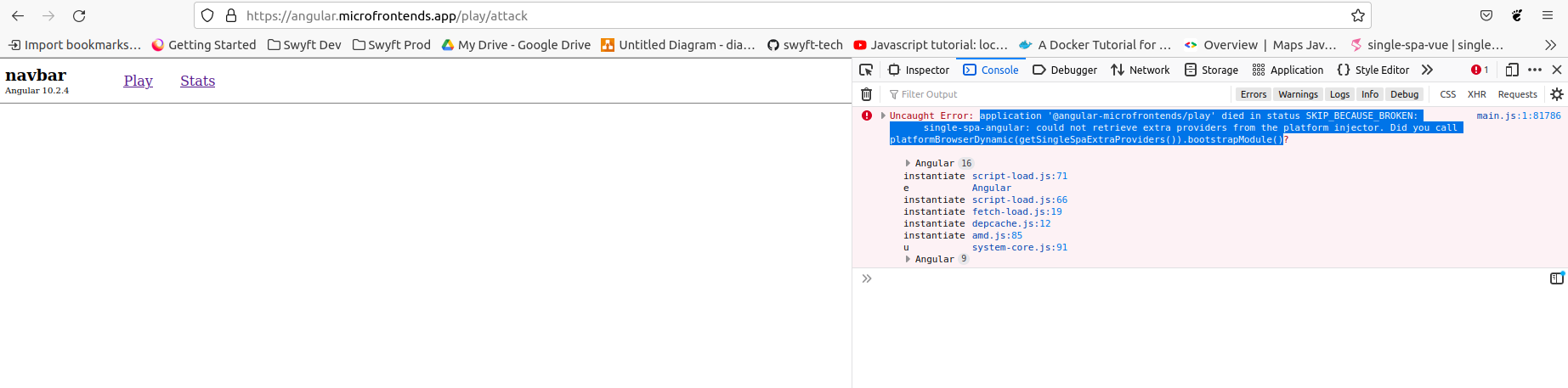 Getting platform injector error on the hosted angular microfrontend · Issue #7 · angular ...