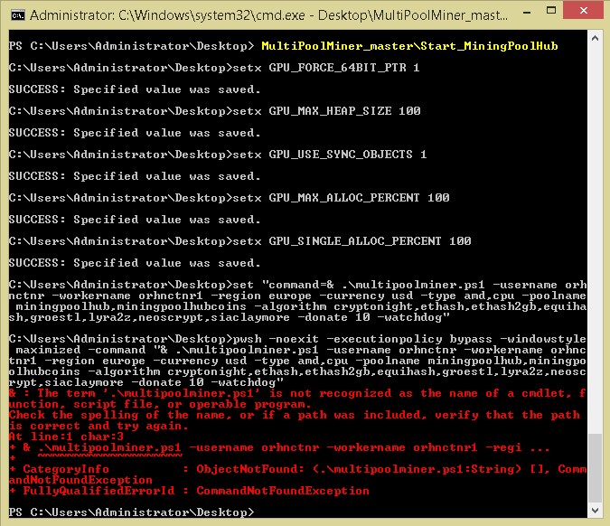 What's the problem with my commands ? · Issue #661 · MultiPoolMiner/MultiPoolMiner · GitHub