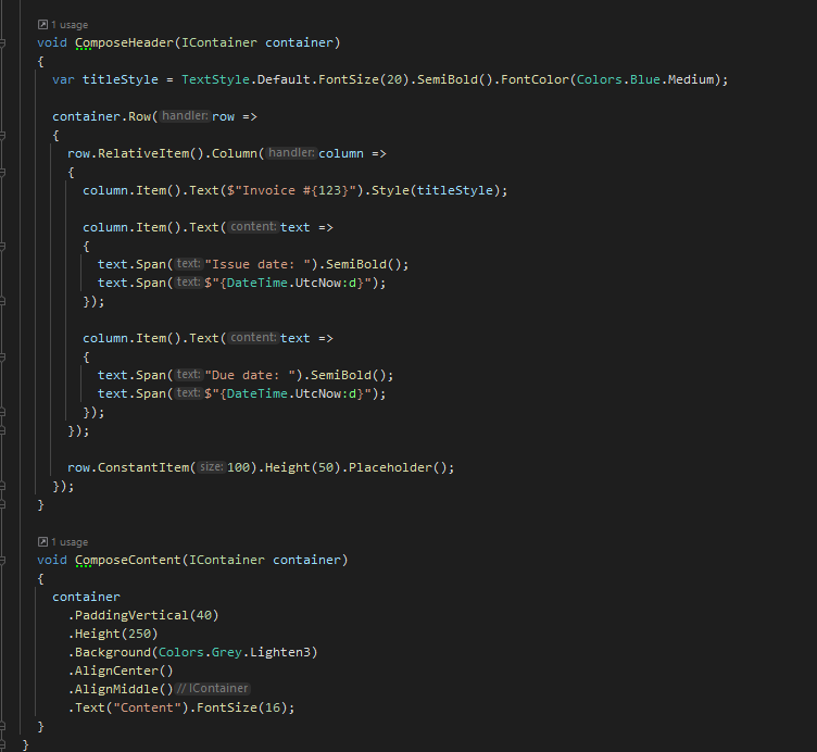 Ambiguous invocation error when following the Getting started guide · Issue #333 · QuestPDF ...