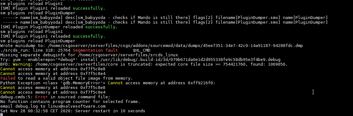 CommandIterator crashing SRCDS - [SM] Exception reported: Could not read Handle xxxxx (error 4 ...