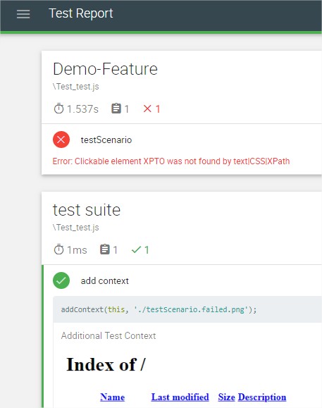 Unable To Attach Captures Fail Image To Mochawesome Report · Issue 1027 · Codeceptjs Codeceptjs