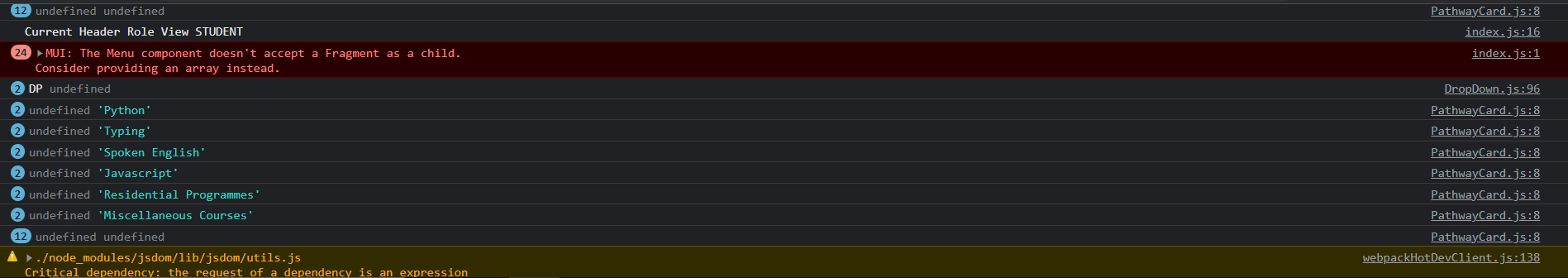 ⚠️ Remove the Warnings and Console Logs from dev · Issue #714 · navgurukul/bhanwari-devi · GitHub