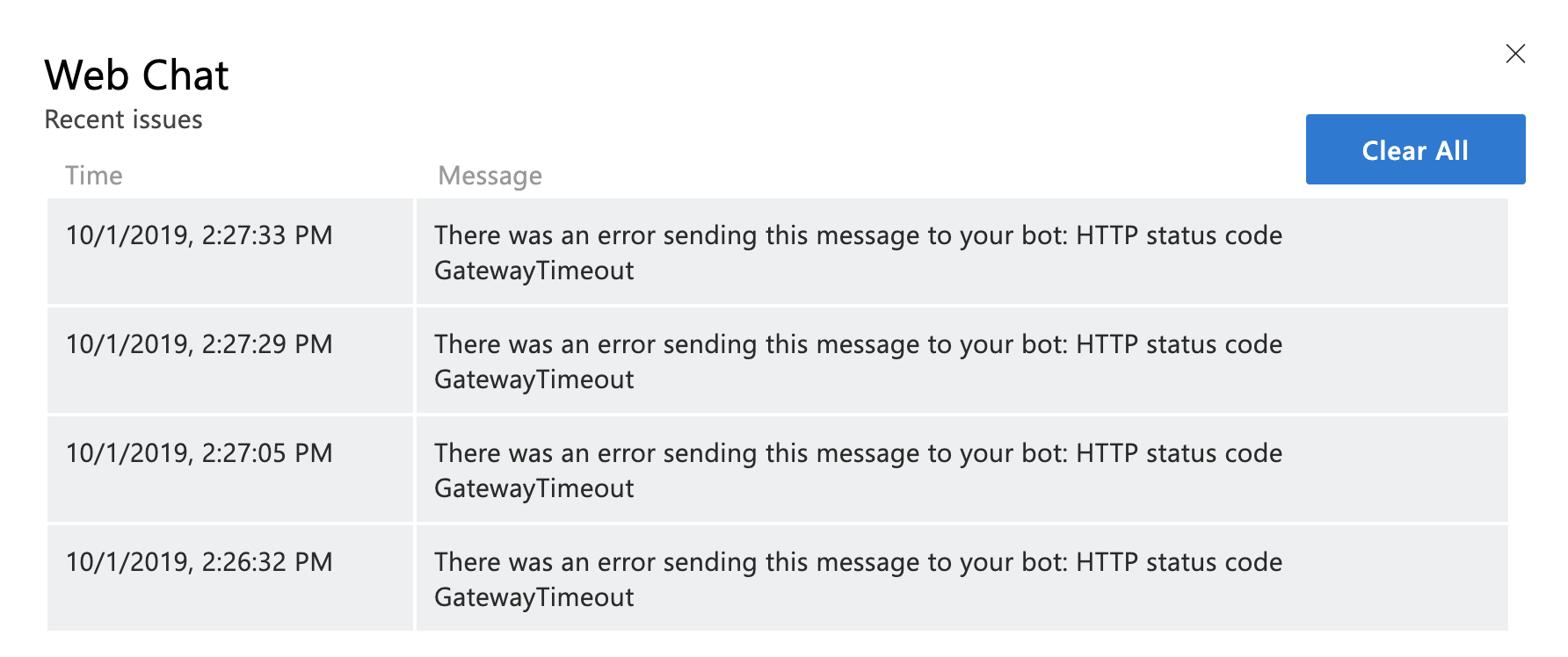 WebChat Channel Stopped working suddenly for all our bots from yesterday. · Issue #2437 ...