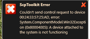 Got it to work once but then keep getting "Couldn't send control request to device" · Issue #998 ...