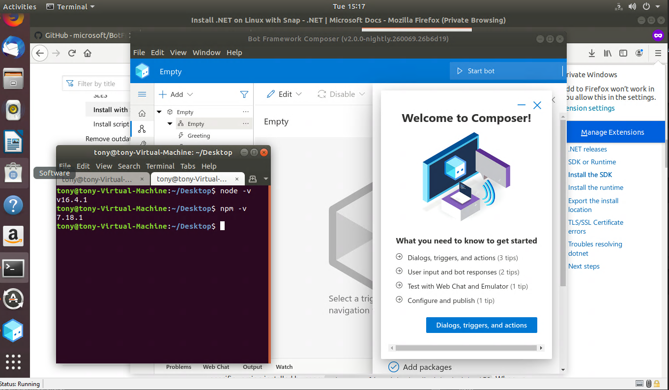 [Linux] Error when create new bot, node not found · Issue #8431 · microsoft/BotFramework ...