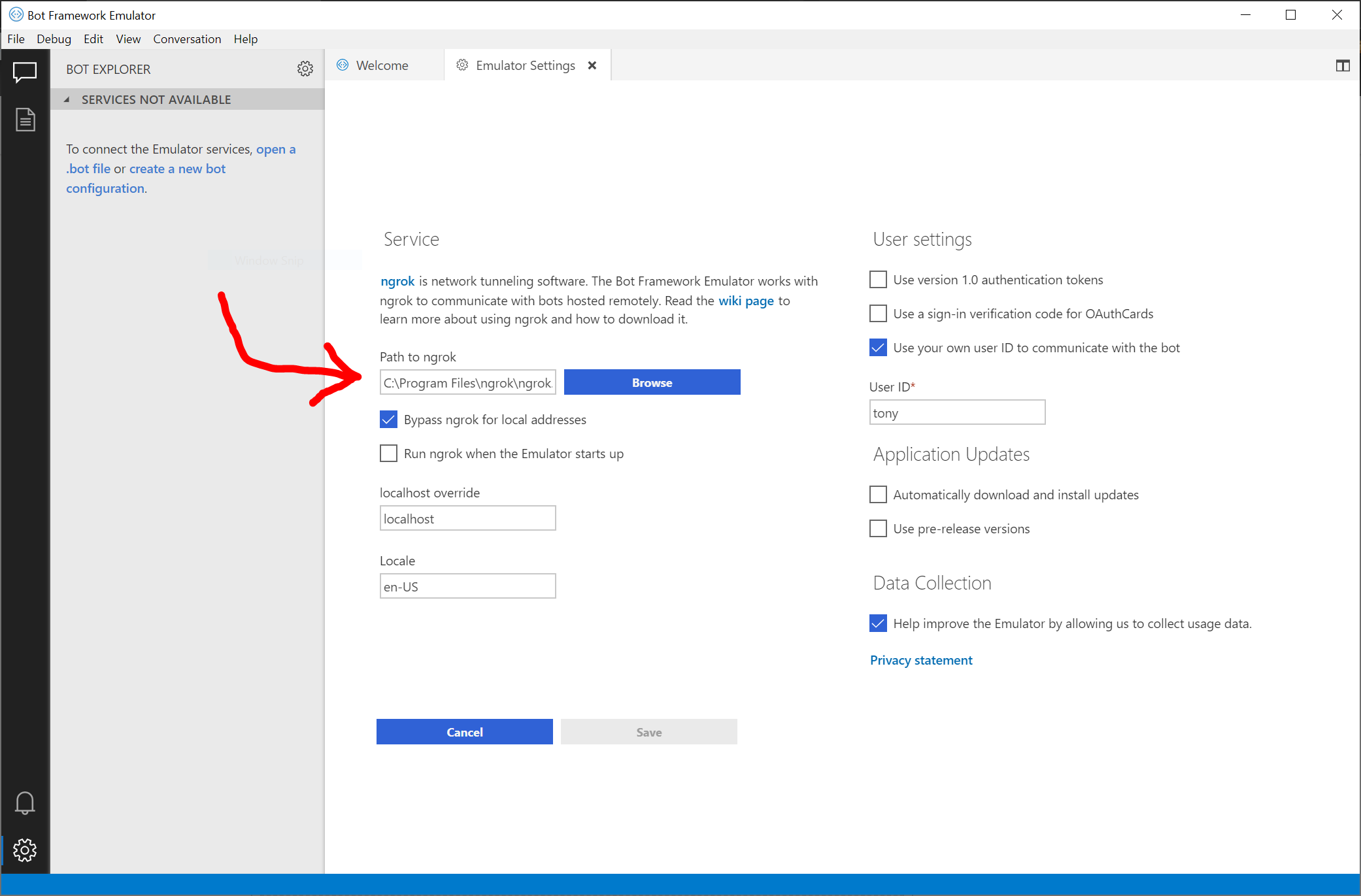 issue with emulator · Issue #190 · microsoft/BotFramework-Emulator · GitHub