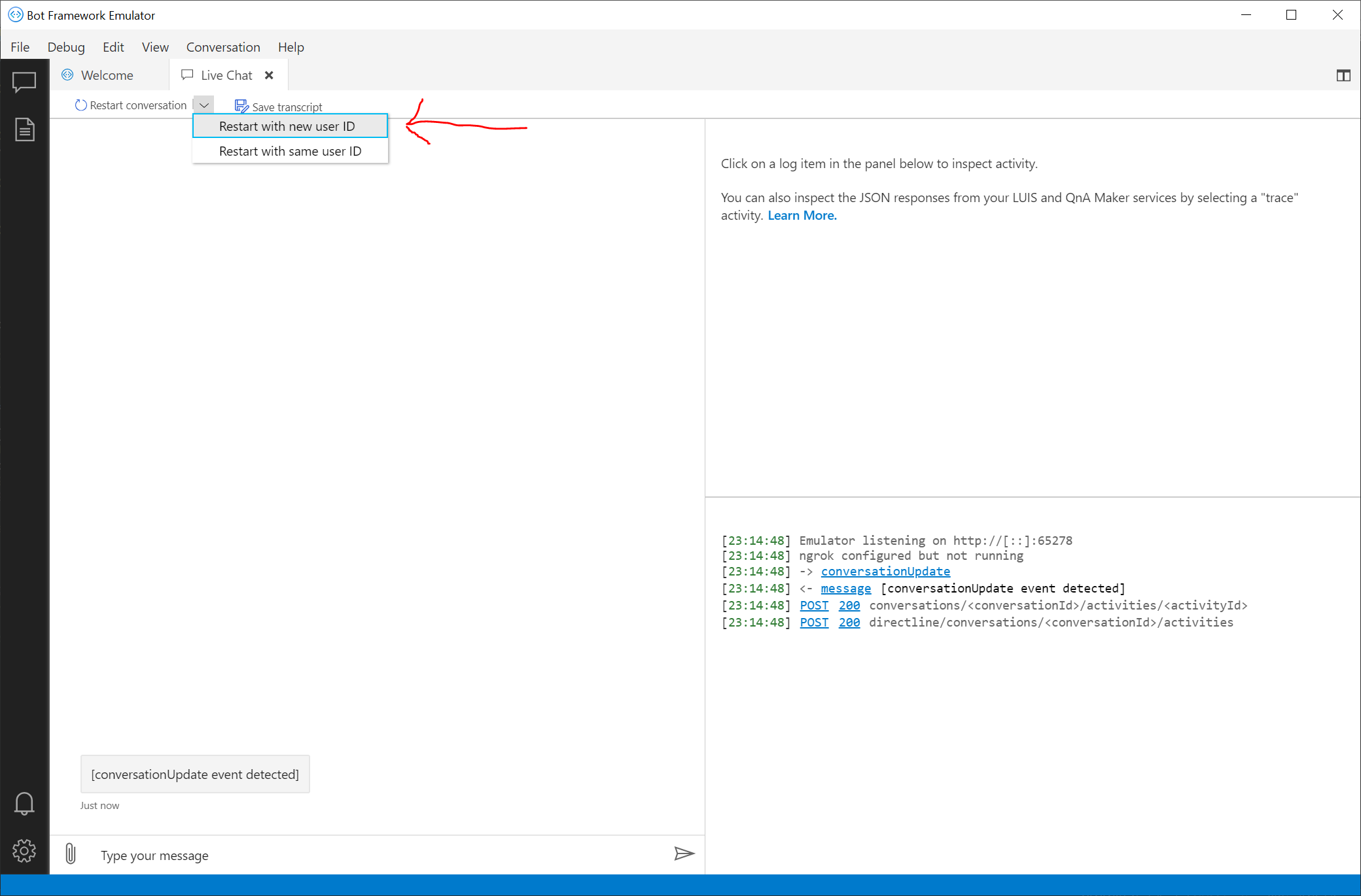 Custom/configured user ID is lost after restarting conversation · Issue #2078 · microsoft ...