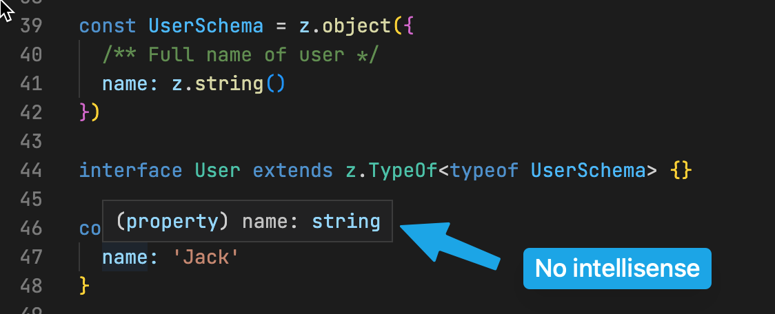 JSDoc or similar documentation for inferred types? · Issue #200 · colinhacks/zod · GitHub