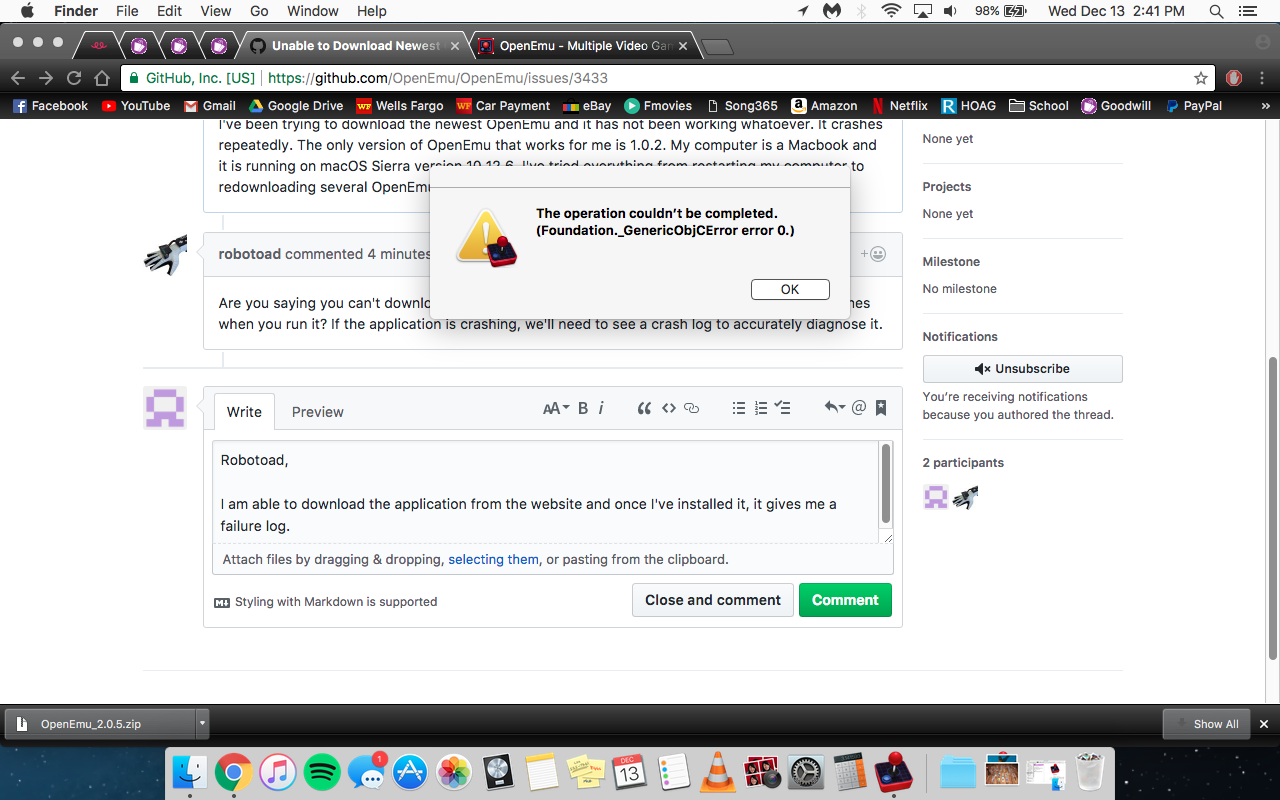 Unable To Download Newest Openemu · Issue 3433 · Openemu Openemu · Github