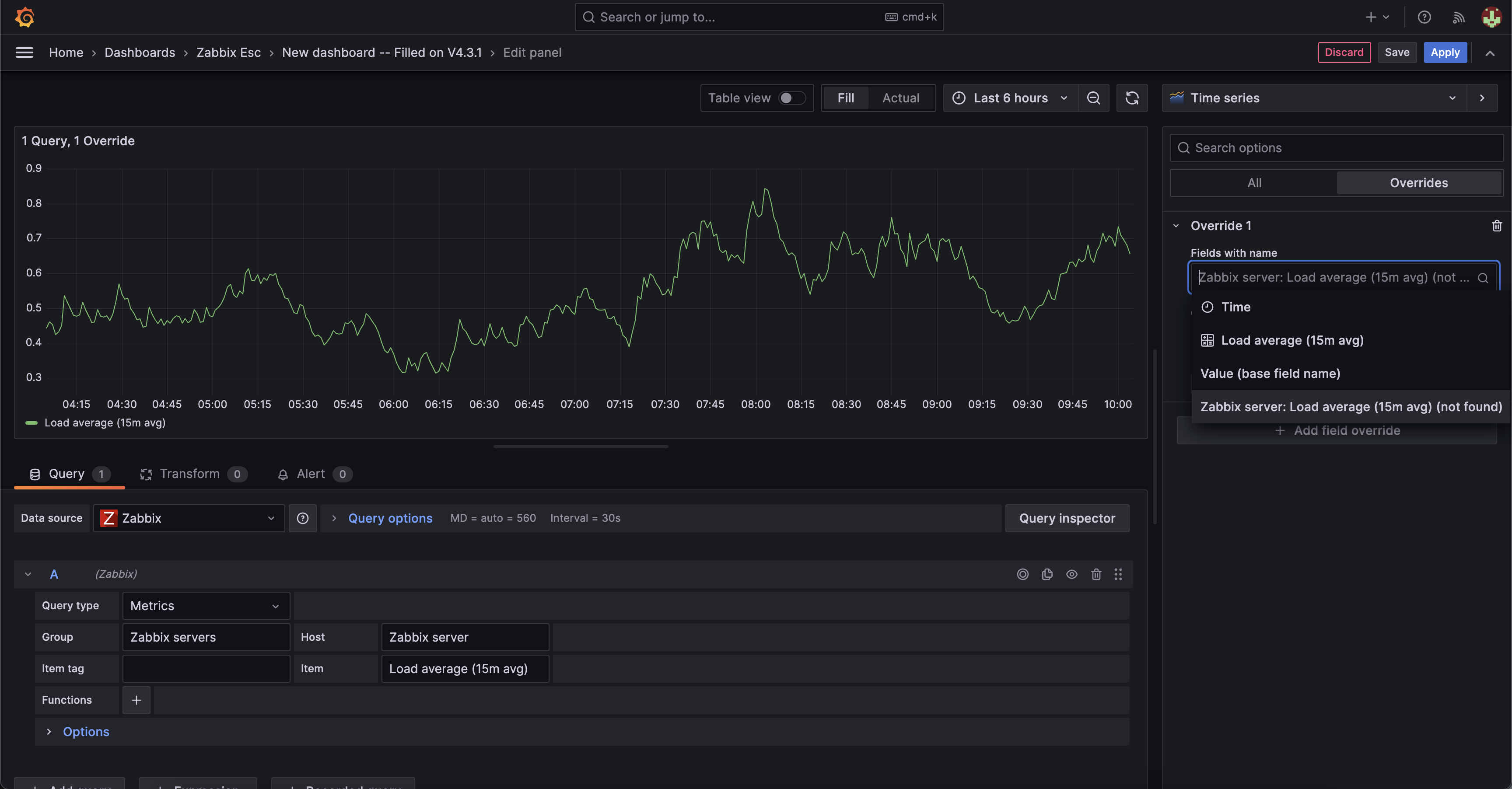 Colour Overrides break after upgrading the plugin version · Issue #1687 · grafana/grafana-zabbix ...