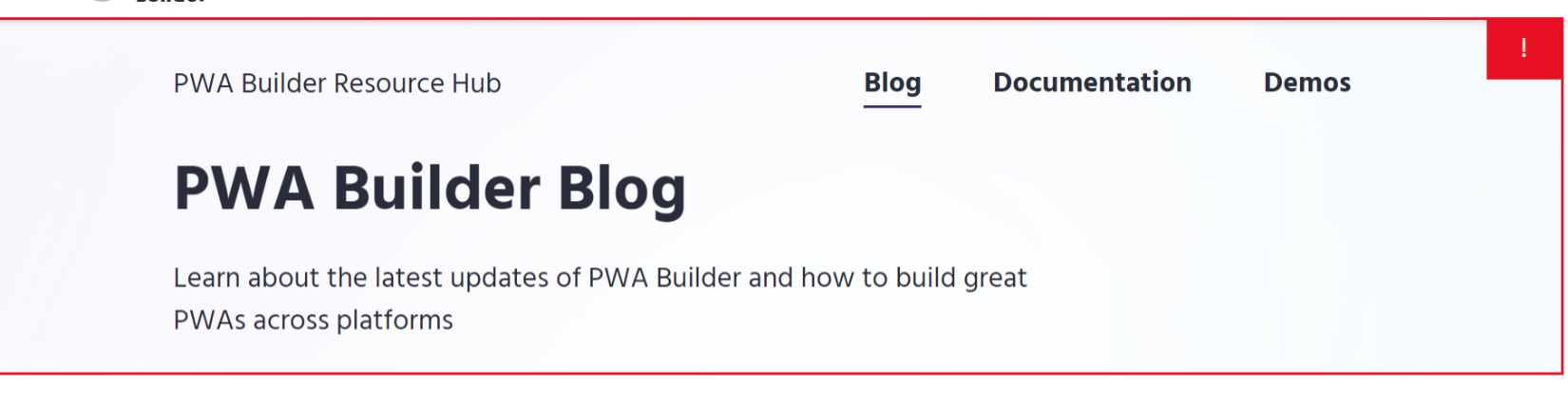 Blog sub header aria role · Issue #2610 · pwa-builder/PWABuilder · GitHub