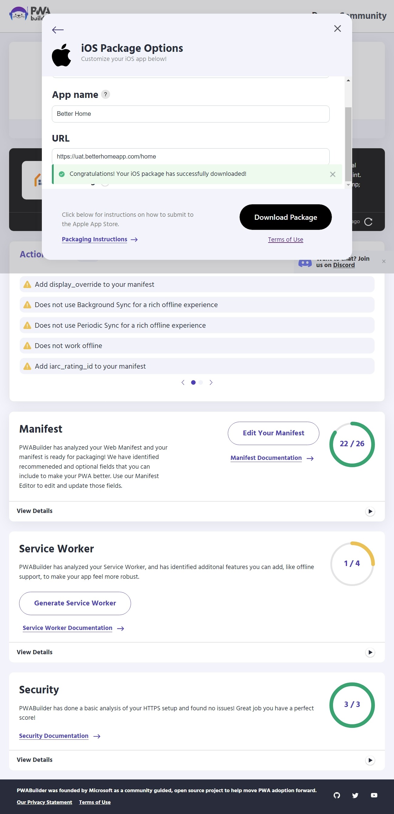 [BUG] Internal Server Error generating iOS package. · Issue #3638 · pwa-builder/PWABuilder · GitHub