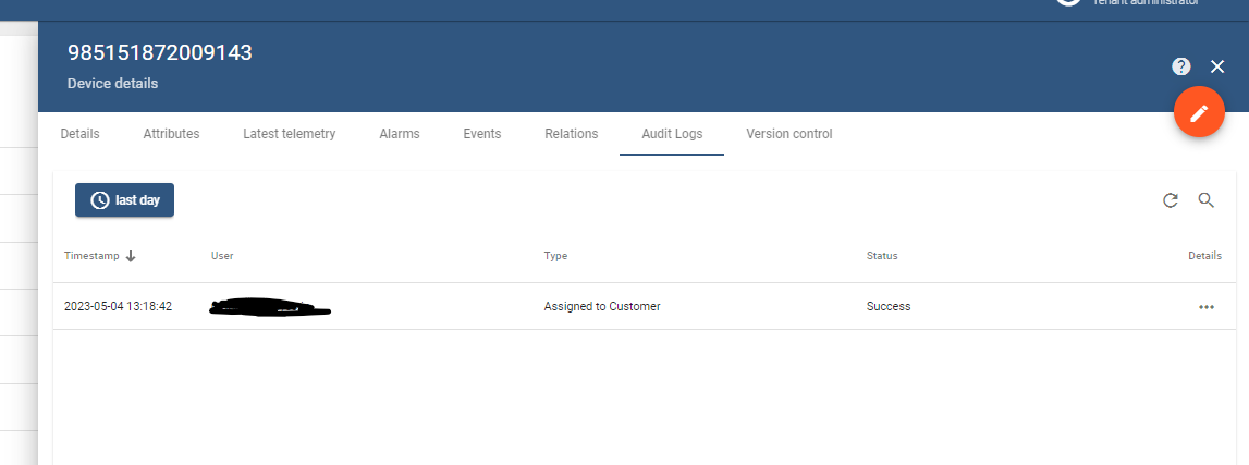 [Question] how can i get time at which i assign some device to customer ...