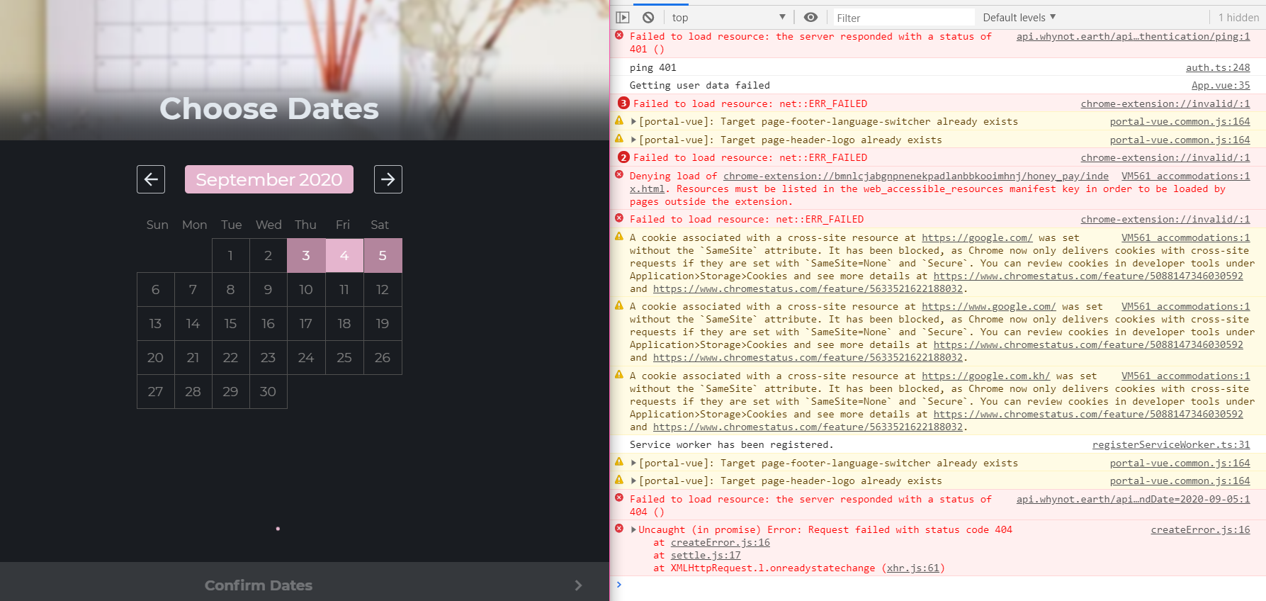 GET https://api.whynot.earth/api/v0/roomtypes/55/prices?startDate=2020-09-03&endDate=2020-09-05 ...