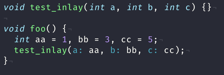 Since one can not have virtual texts in the middle, can one has all the inlay hints in the end ...
