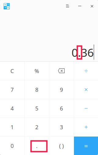 Deepin calculator: use [, - comma] as decimal mark instead of [. - dot ...
