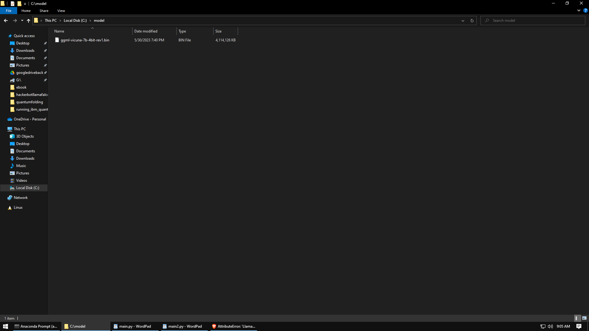 OSError: [WinError -529697949] Windows Error 0xe06d7363 · Issue #288 · abetlen/llama-cpp-python ...
