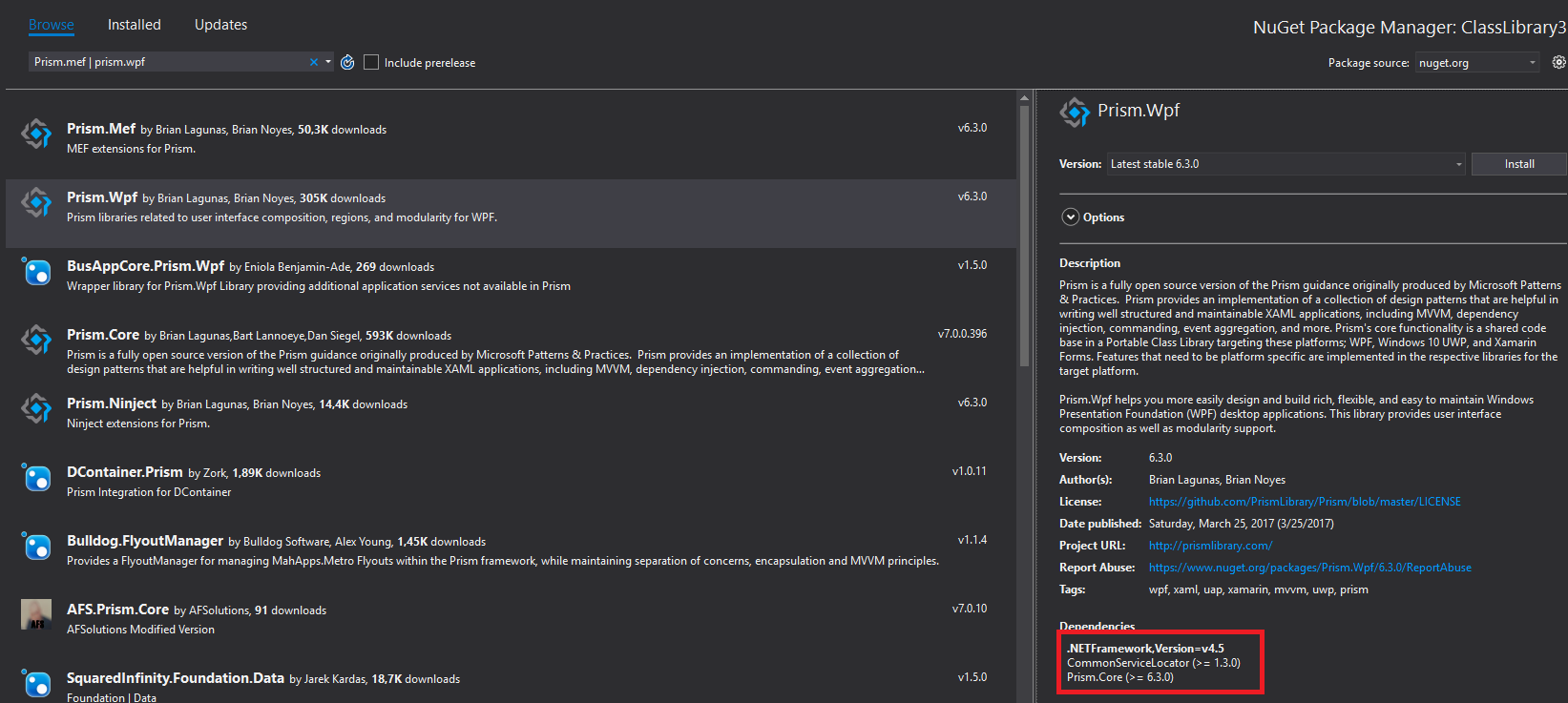 cannot convert from 'CommonServiceLocator.IServiceLocator' to 'Prism.Ioc.IContainerExtension ...