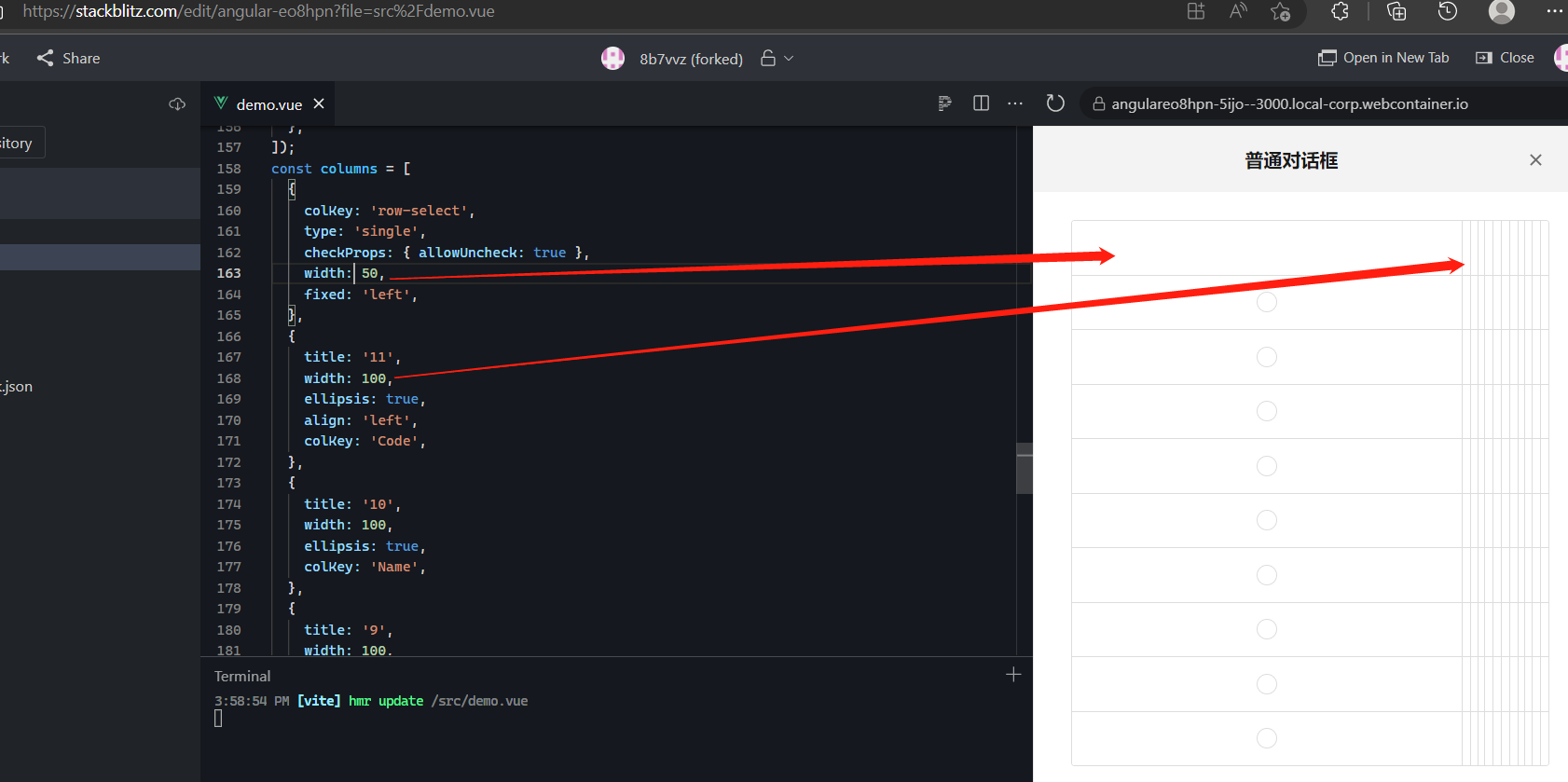 [Dialog] 对话框 添加 `resizable` 属性后，显示 Table 时显示异常， 列宽定义失效。 · Issue #2359 · Tencent/tdesign-vue-next ...