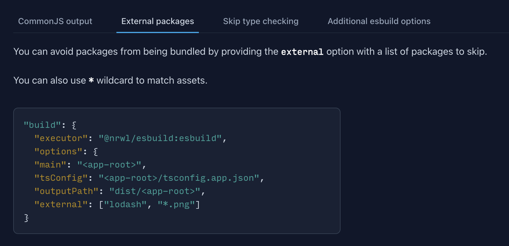 Esbuild External Configuration No Longer Supports Wildcards · Issue 14803 · Nrwlnx · Github