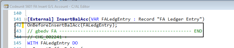 Event Request Codeunit 5601 In Function Insertbalacc