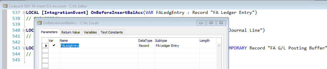 Event Request Codeunit 5601 In Function Insertbalacc Onbeforeinsertbalacc · Issue 3437