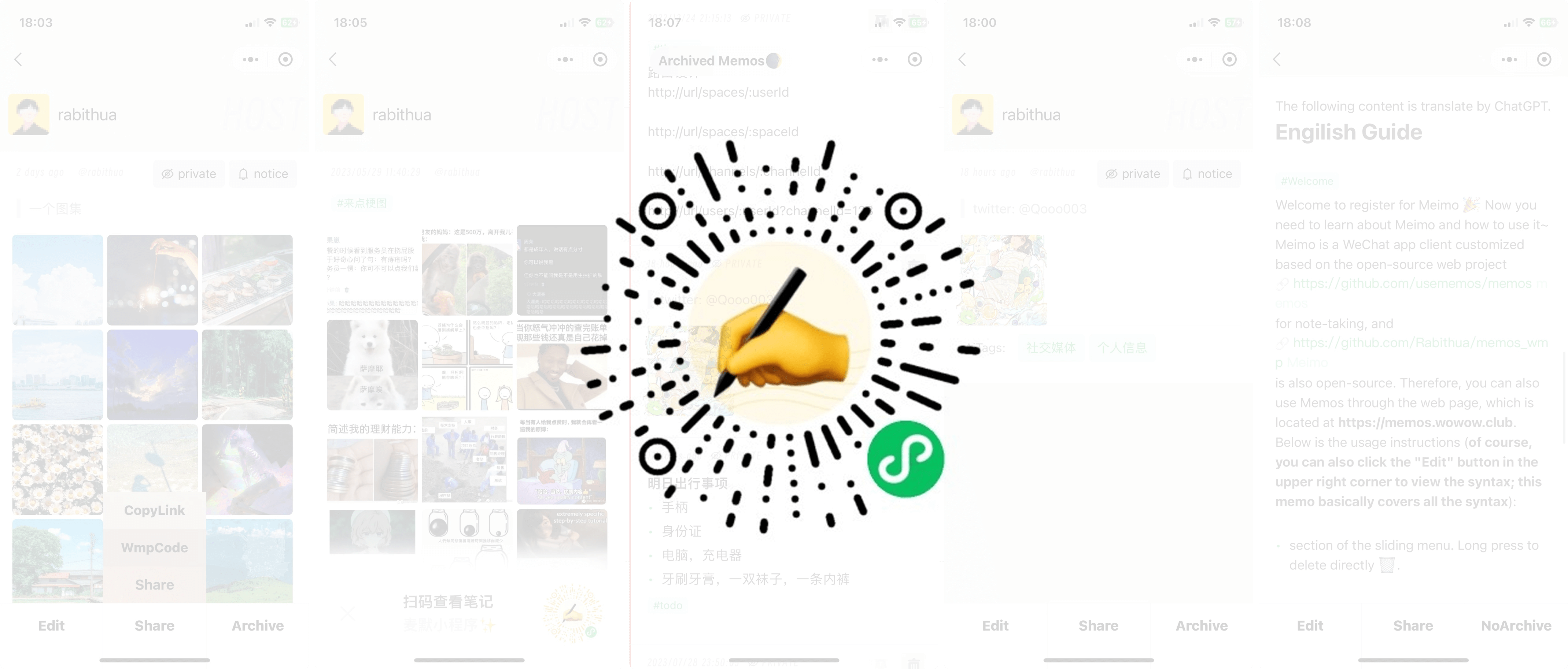 GitHub - Rabithua/memos_wmp: The WeChat Mini Program version of the open-source project ...