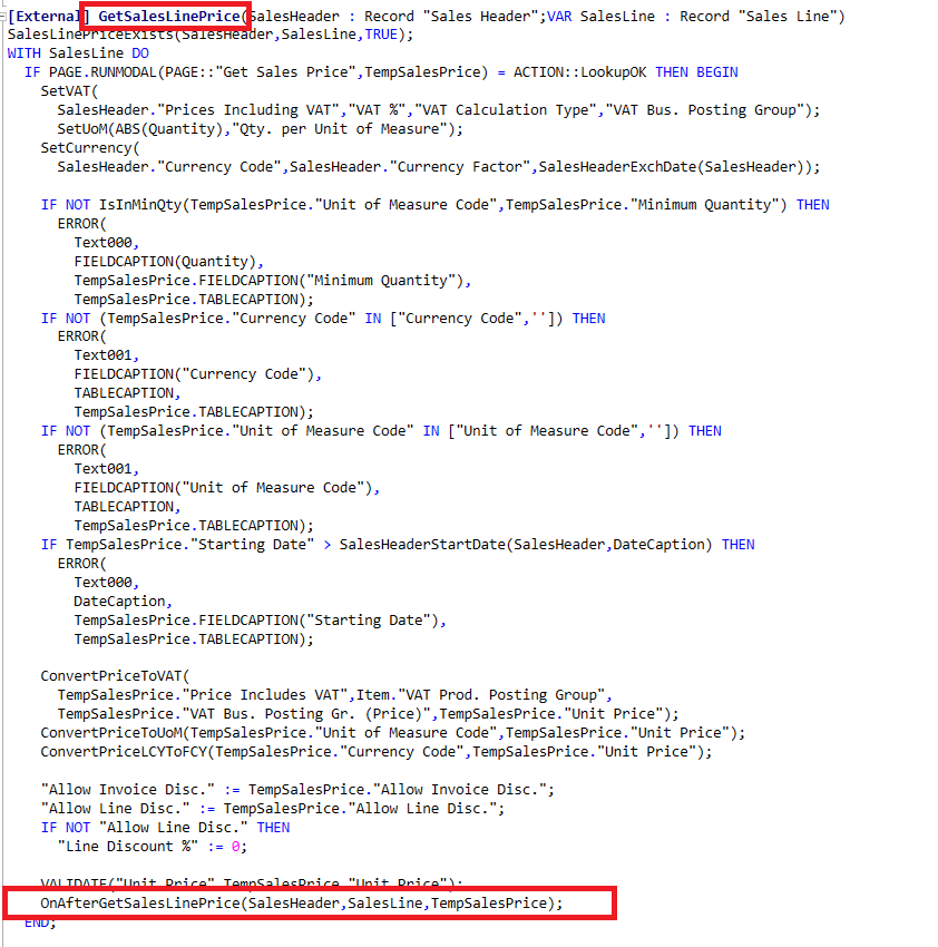 Event Request in Codeunit :- 7000- Sales Price Calc. Mgt. In GetSalesLinePrice function. · Issue ...