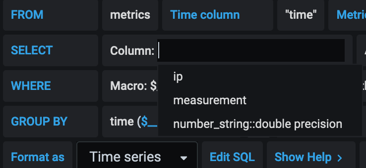 Postgres Data Source User Provided Query Builder Value Columns · Issue 23869 · Grafanagrafana
