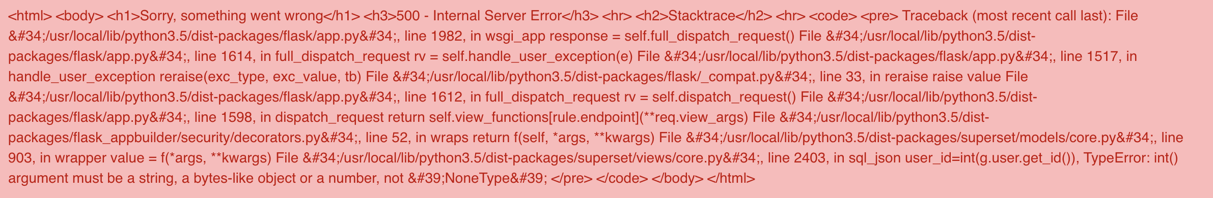 Error When Using Sqllab Sql Editor Without Login · Issue 5727 · Apache Superset · Github