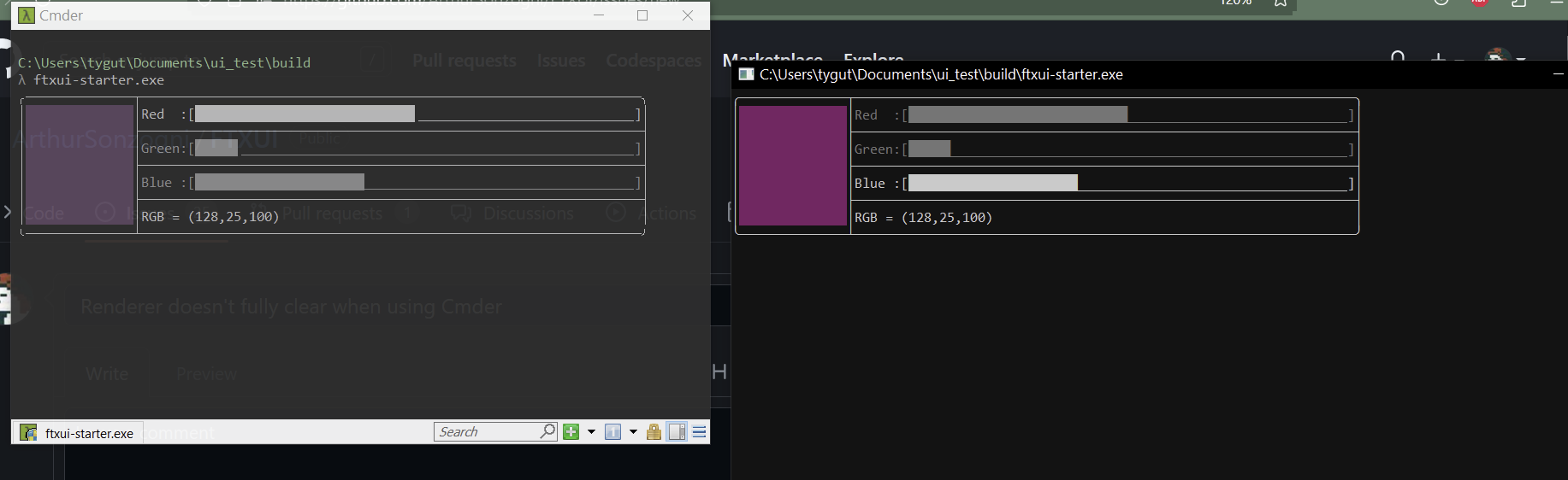 Renderer doesn't fully clear when using Cmder · Issue #582 · ArthurSonzogni/FTXUI · GitHub