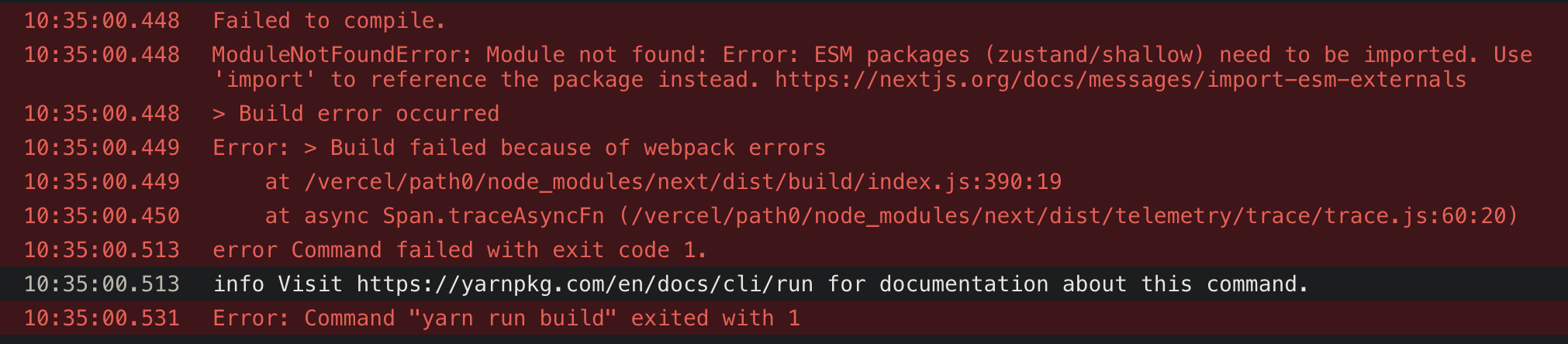 Module not found: ESM packages (zustand) need to be imported. · Issue #517 · pmndrs/drei · GitHub