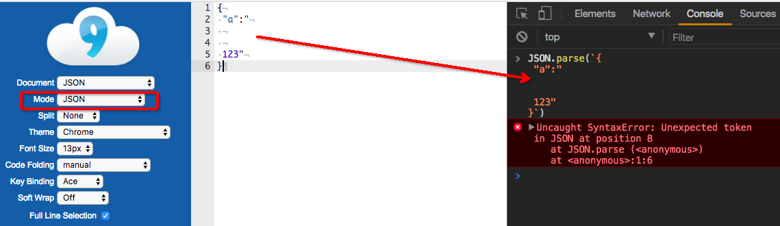 Invalid String In Json Mode Doesn T Show Error Tip · Issue 3497 · Ajaxorg Ace · Github