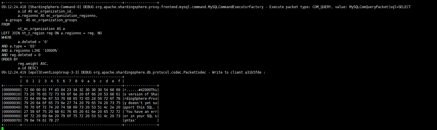ShardingSphere-Proxy5.1.2 MySQL查询报错 · Issue #23017 · apache/shardingsphere · GitHub