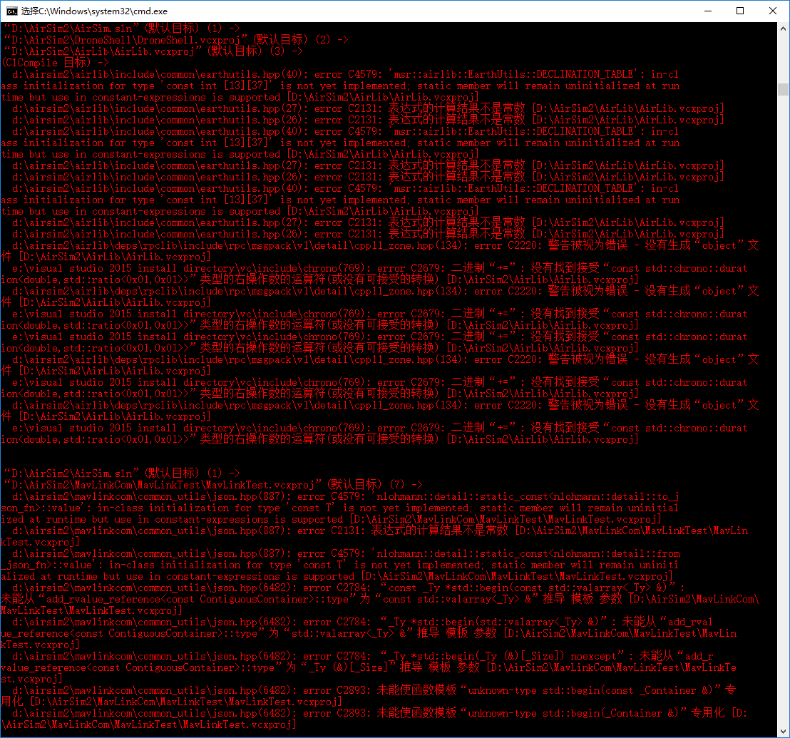How to solve the build error of Airsim on win10 · Issue #852 · microsoft/AirSim · GitHub