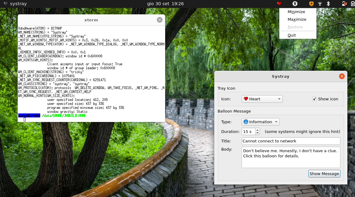Legacy X11 tray-icons: Context/pop-up menu location is wrong · Issue #298 · ubuntu/gnome-shell ...