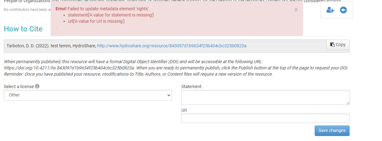 (time sensitive) User not able to make resource public despite fulfilling all requirements ...