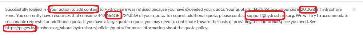Quota message incorrect · Issue #2747 · hydroshare/hydroshare · GitHub