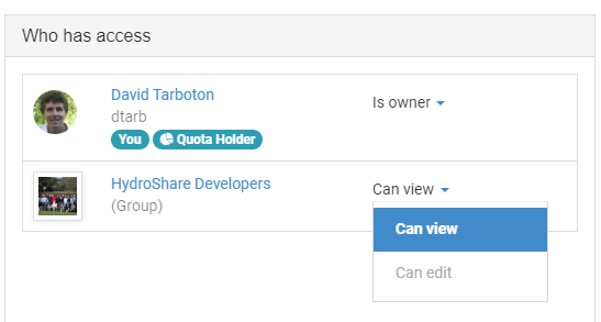 Manage access not working for groups · Issue #3534 · hydroshare/hydroshare · GitHub