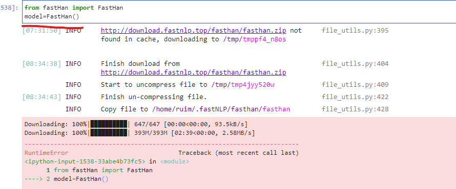 在初始化模型的时候怎么选择CPU运行模式下的模型 ？ · Issue #41 · fastnlp/fastHan · GitHub