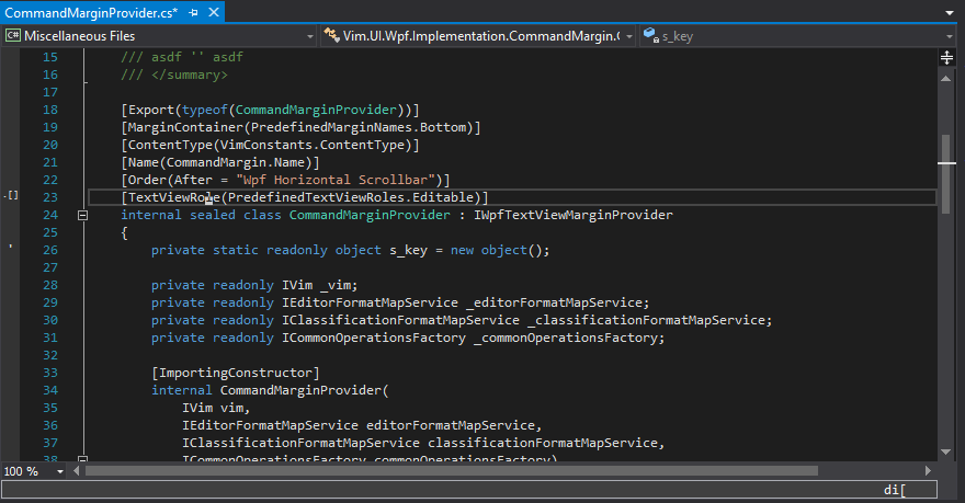 Command mappings interfere with text object selection · Issue #2317 · VsVim/VsVim · GitHub