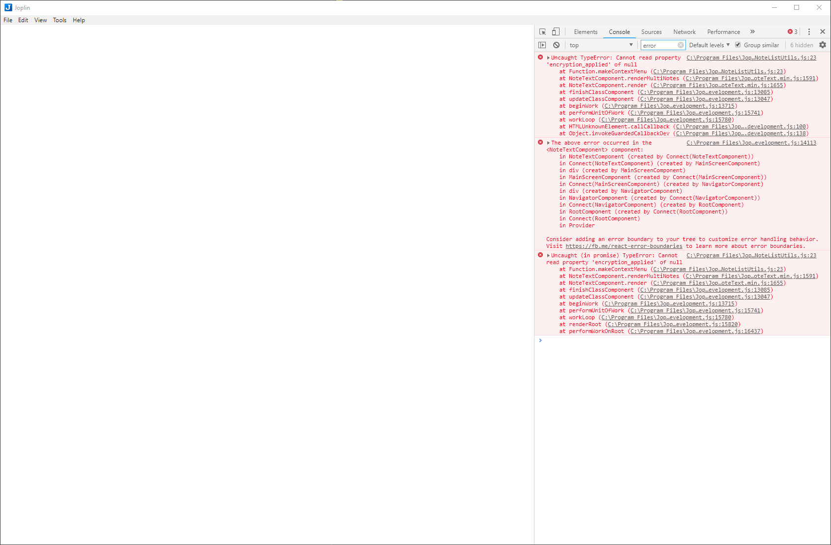 Multi selecting two Notes and then opening a different Notebook sets ...