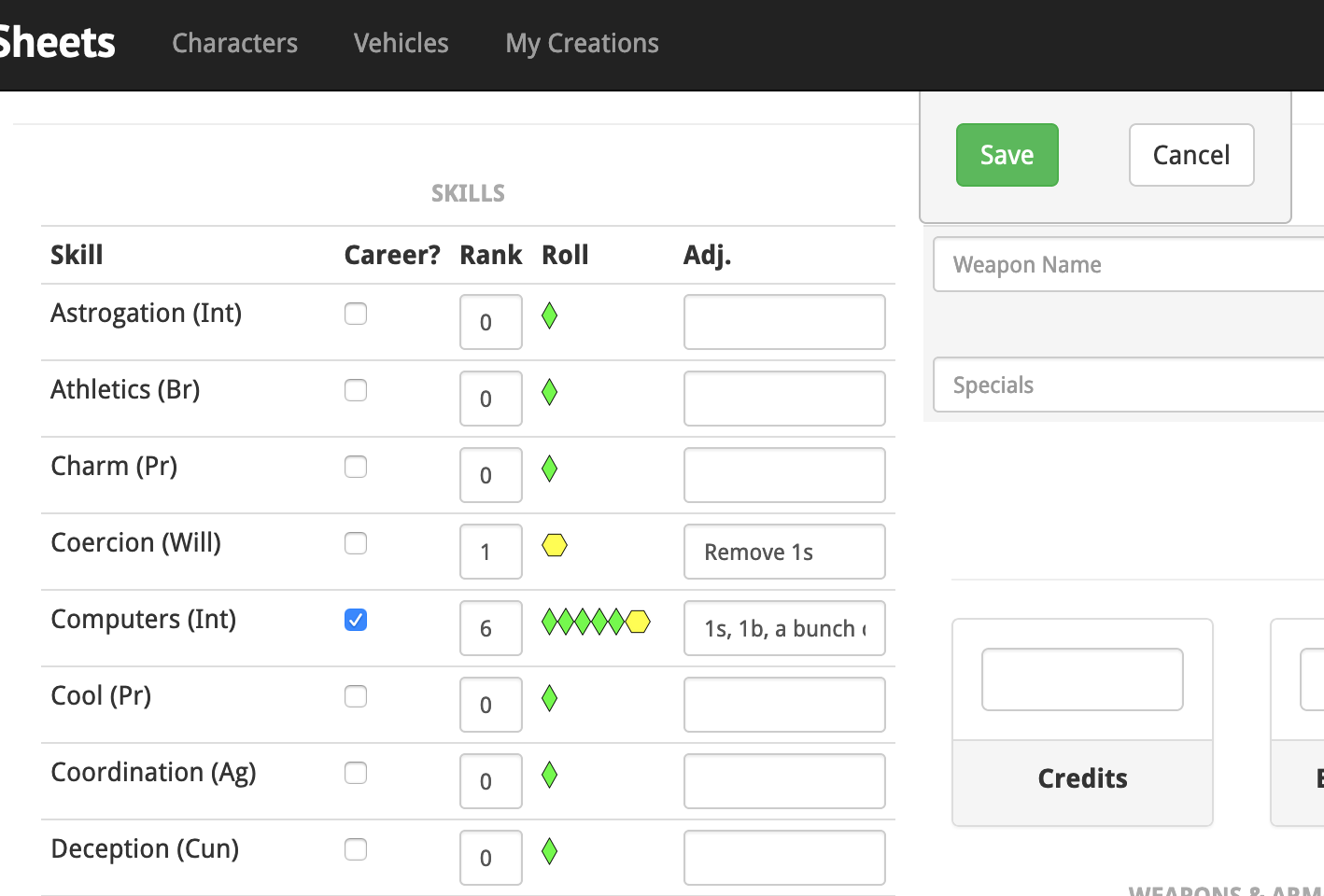 Add boosts and setback removals to skill list and weapons · Issue #94 · swsheets/swsheets · GitHub