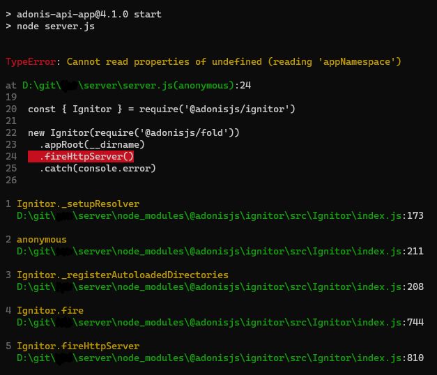 Old Adonisjs Legacy 41 Project Broke With Npm Install · Adonisjs 