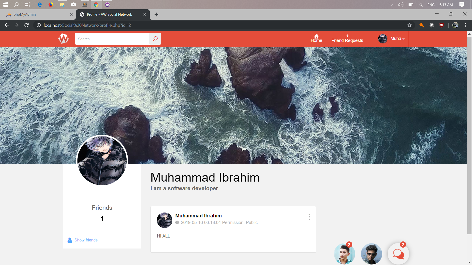 GitHub - mibrahim09/social-network: This is a social network that ...