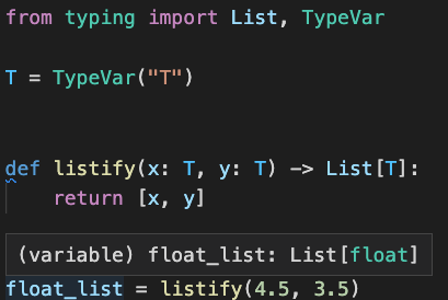 Are generic types handled correctly when re-used in function signature ...