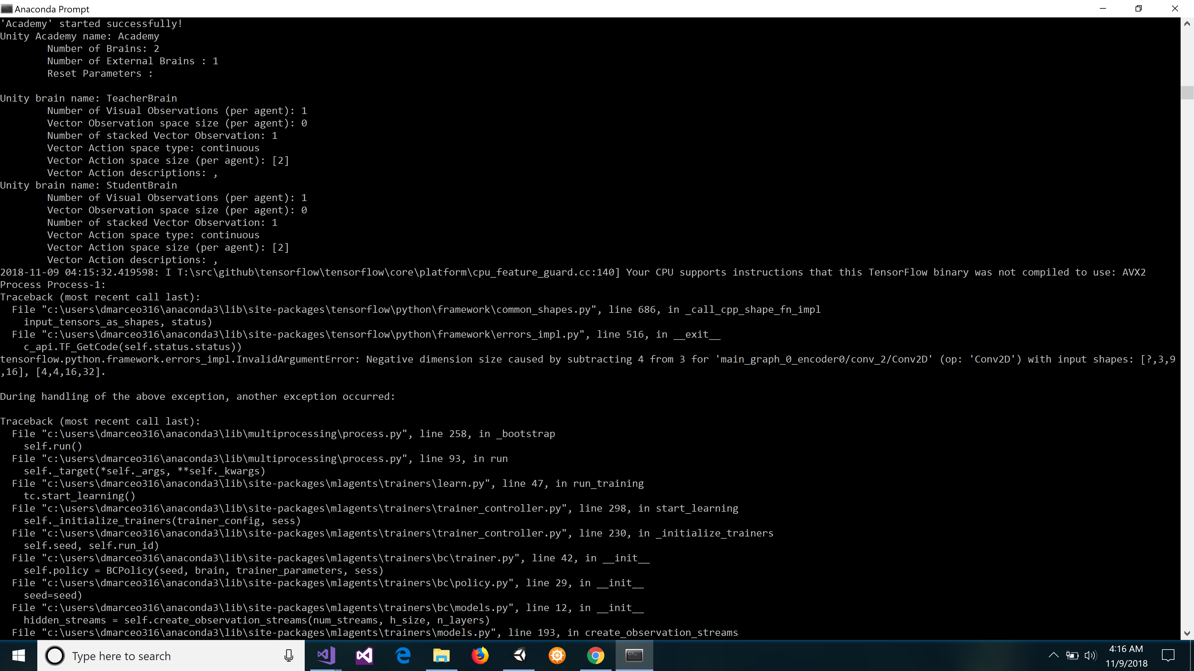 Can't train my own agents · Issue #1391 · Unity-Technologies/ml-agents · GitHub