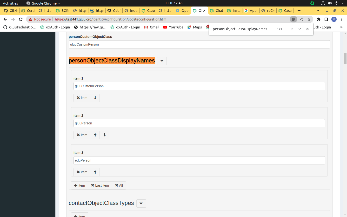 ObjectClasses of oxTrust JSON configuration need to review · Issue #889 · GluuFederation ...